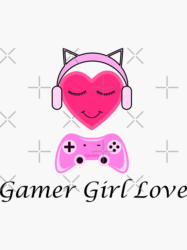 "Gamer Girl Love" Sticker by ArashiiGames | Redbubble