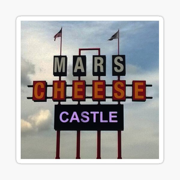 "Mars Cheese Castle" Sticker for Sale by boxspring | Redbubble