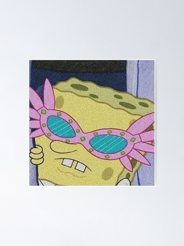 "Cartoon Spongebob Meme 80s Vibes " Poster by vibeytees | Redbubble