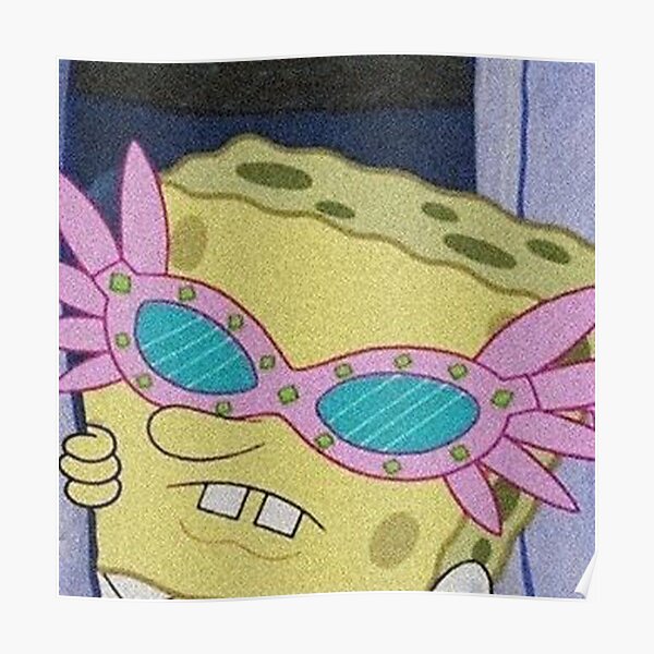 "Cartoon Spongebob Meme 80s Vibes " Poster by vibeytees | Redbubble