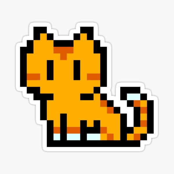 "8-Bit Cat pattern" Sticker by Oldschool-Gamer | Redbubble
