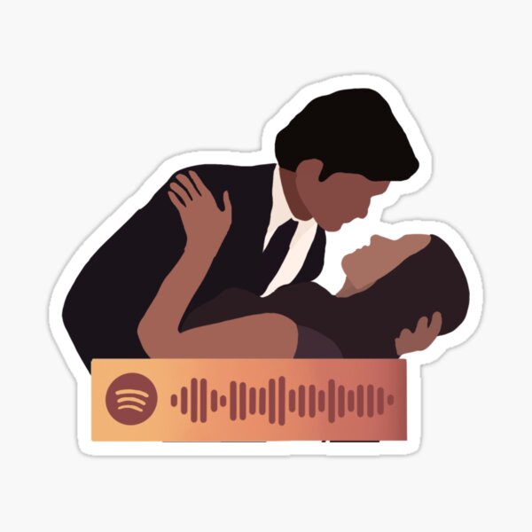 "Delena Last Dance // Hunger Spotify Code" Sticker by Cosmyna | Redbubble