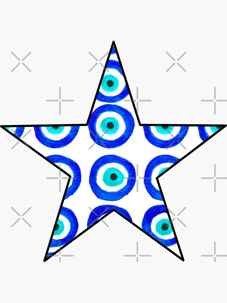 "Evil eye star" Sticker by gdm123 | Redbubble