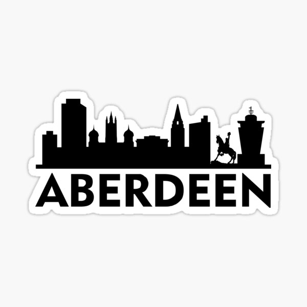 "Aberdeen Great Britain Skyline Gift Idea" Sticker for Sale by DusLin ...