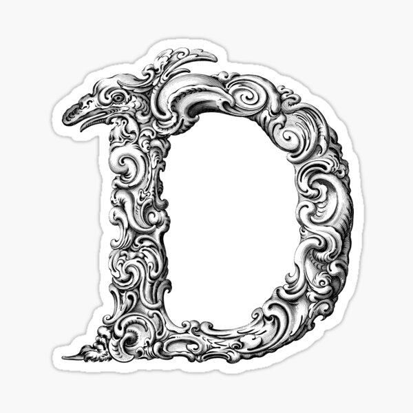 "Letter D" Sticker for Sale by fitimb | Redbubble