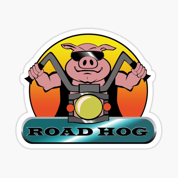 "Road Hog Harley Motorbike Rider" Sticker for Sale by saltashdesigns ...