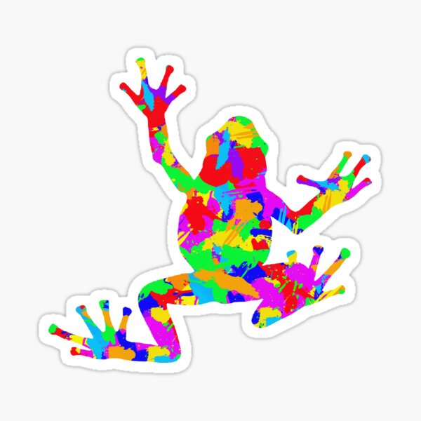 "Rainbow Frog" Sticker for Sale by BlackForest3 | Redbubble