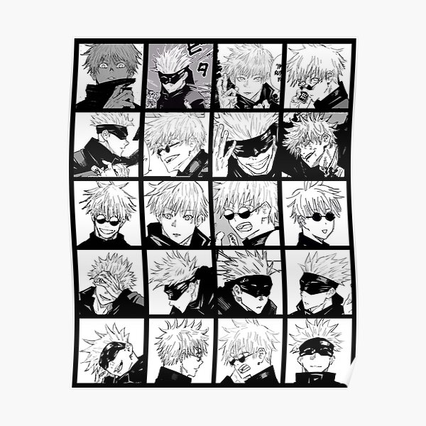 "Gojo Satoru Jujutsu Kaisen Collage " Poster by aestheticpingu | Redbubble