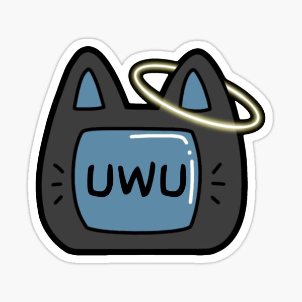 Uwu Cat Sticker Sticker By Cookiicattt Redbubble
