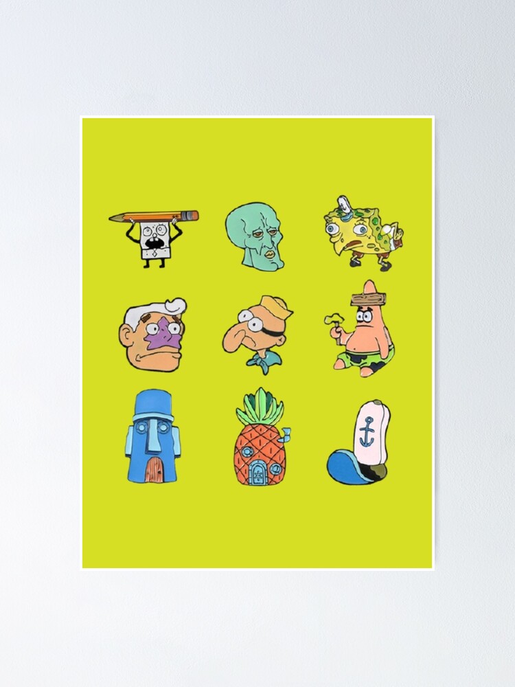 "Mini Spongebob Doodles" Poster by cecristini98 | Redbubble