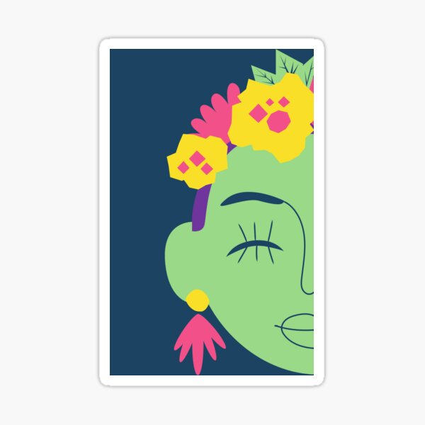 "Girl Gift For Birthday Half face " Sticker for Sale by BeSpecial99 ...