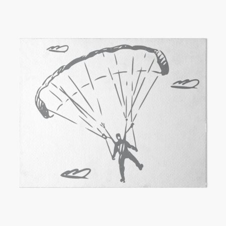 "Skydiver hand drawn - Skydiving" Art Board Print for Sale by vicobu ...
