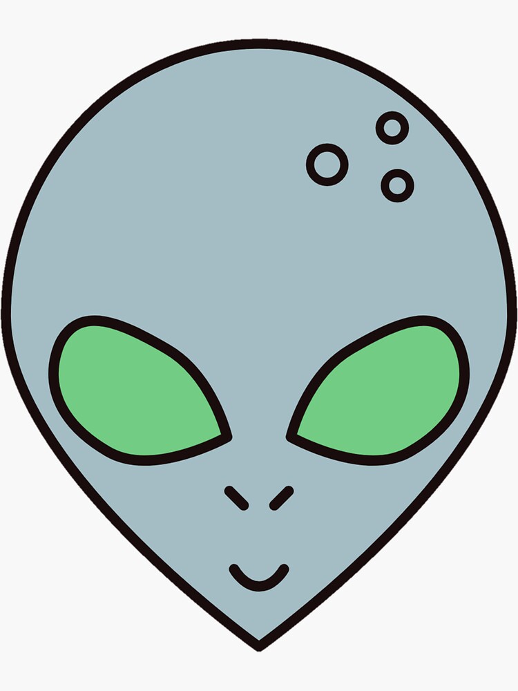 "alien" Sticker for Sale by Bizarro23 | Redbubble