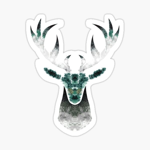 "Fantasy blue deer" Sticker for Sale by EvalorArtworks | Redbubble