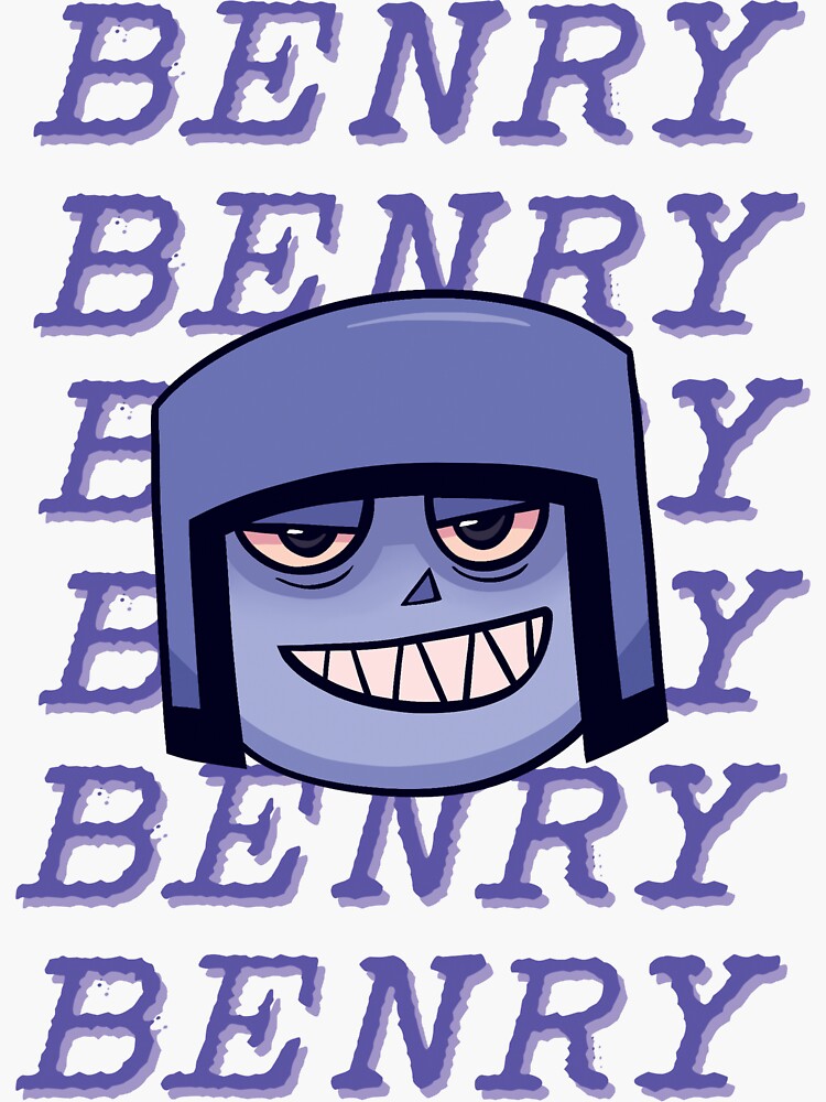 "Benry HLVRAI Shirt" Sticker for Sale by Quazies | Redbubble