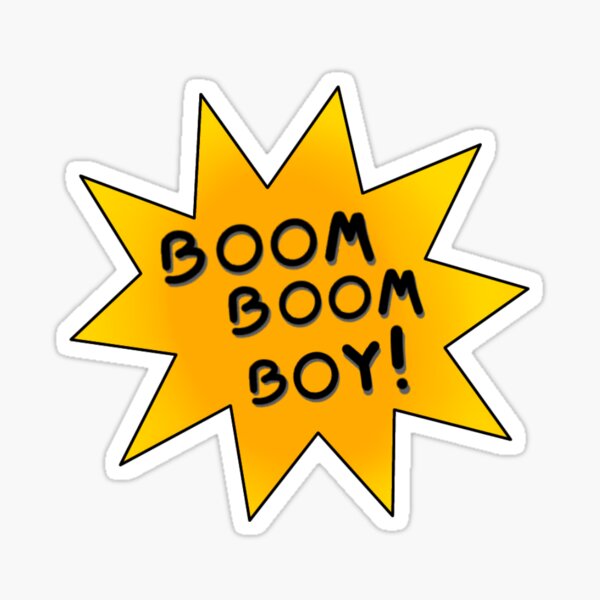 "Boom Boom Boy" Sticker by echohicks1117 | Redbubble