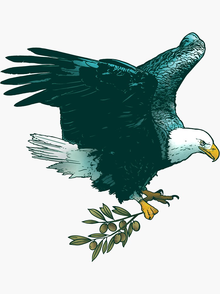 "The Eagle Flies Again" Sticker by krashblamdicute | Redbubble