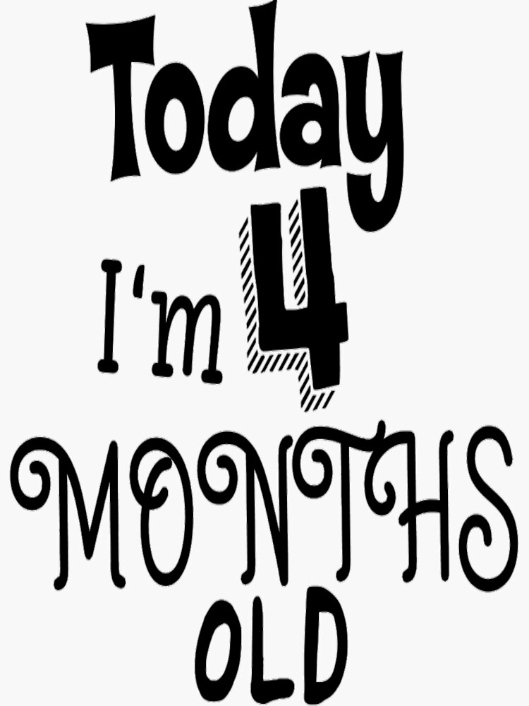 "Today i'm 4 months old Baby T-shirt Long-sleeved bodysuit Short ...