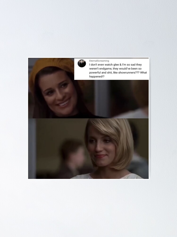 "even the non-gleeks stan faberry tbh" Poster for Sale by sarahacatlin ...