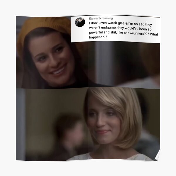 "even the non-gleeks stan faberry tbh" Poster for Sale by sarahacatlin ...