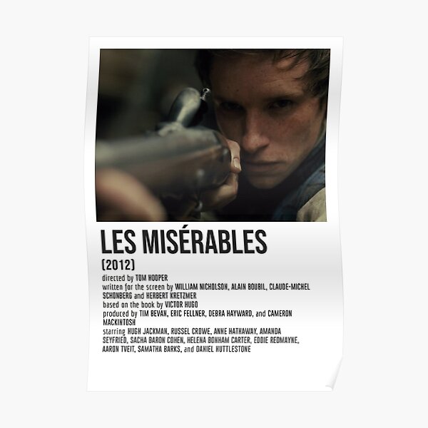 "LES MISRABLES Marius POSTER" Poster by reesegivens | Redbubble