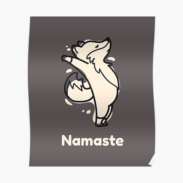 "Namaste Fox" Poster for Sale by Missynat | Redbubble