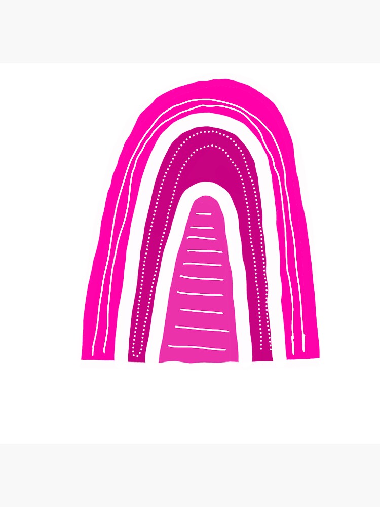"Hot pink rainbow sticker " Sticker for Sale by charstarshop | Redbubble