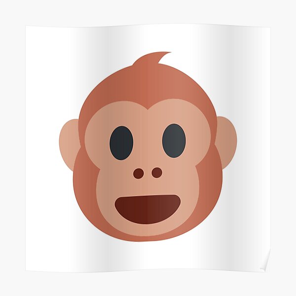 "Monkey Face" Poster for Sale by Stitchmoji | Redbubble