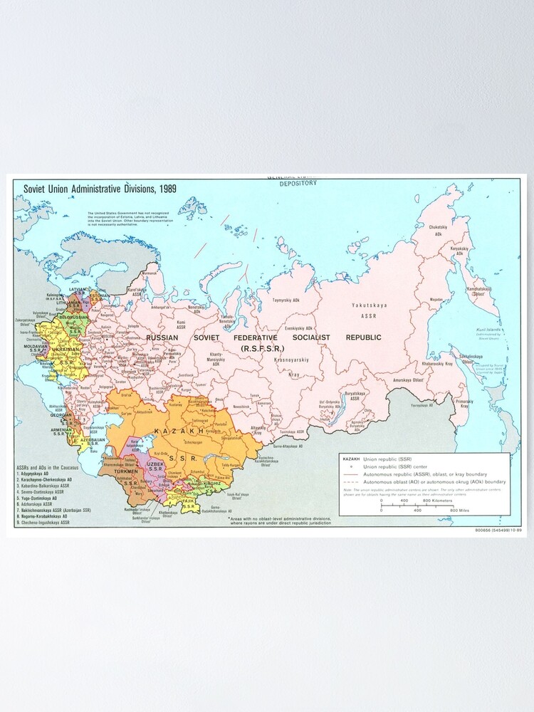 "Soviet Union Map " Poster for Sale by VISNJAST | Redbubble