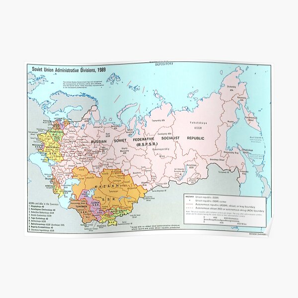 "Soviet Union Map " Poster for Sale by VISNJAST | Redbubble