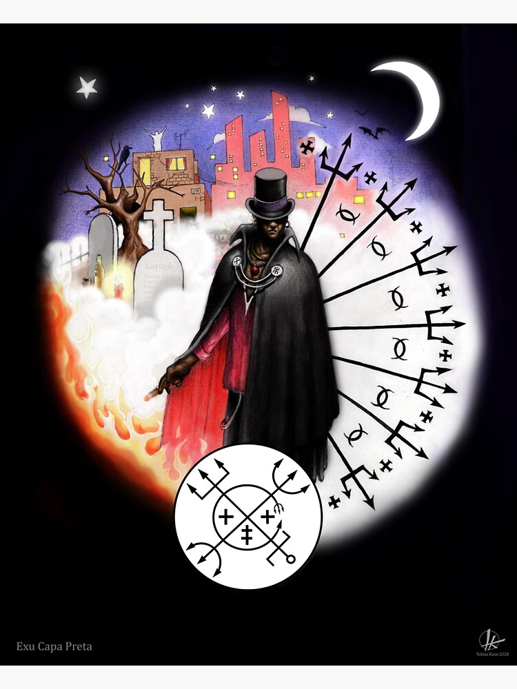 "Exu Capa Preta" Sticker by Tobias-Kane | Redbubble
