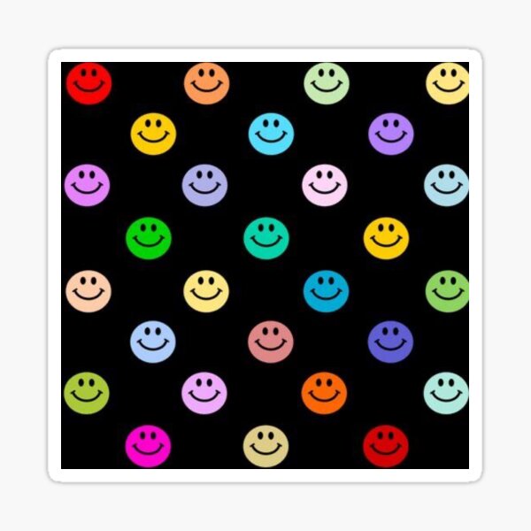 "NEON SMILEY FACES" Sticker for Sale by butterscotch52 | Redbubble