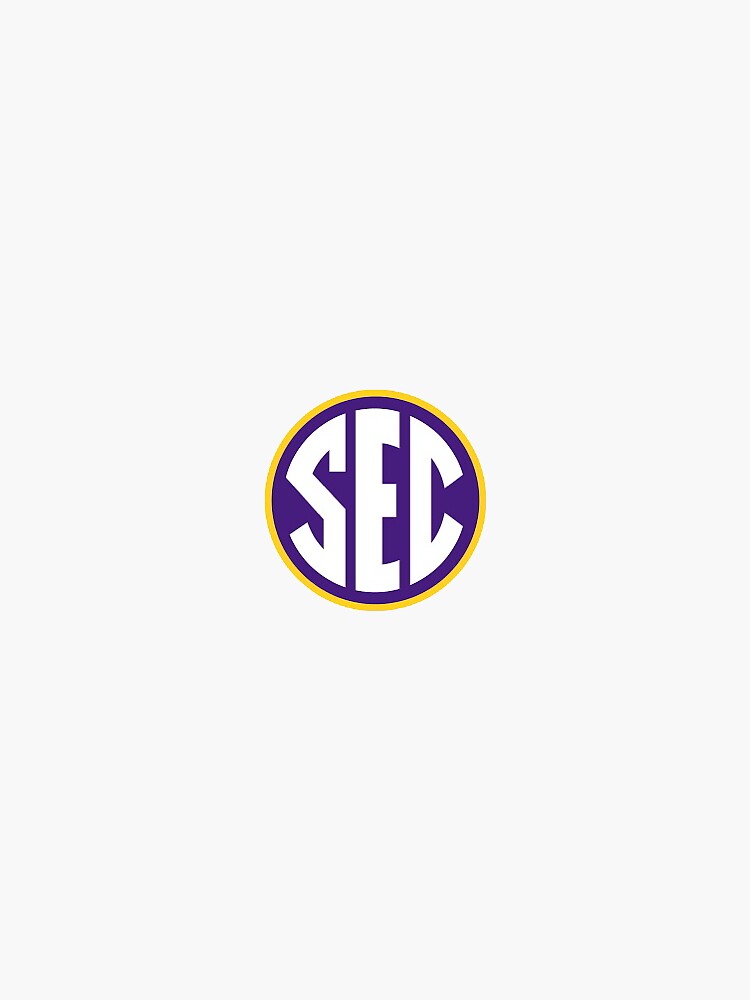 "purple and gold sec logo" Sticker for Sale by gmeier1 | Redbubble