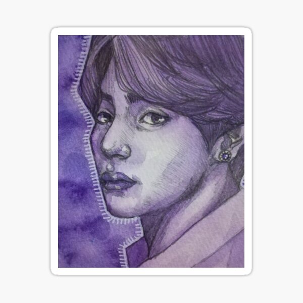 "Purple Tae" Sticker for Sale by amgcandoregiles | Redbubble