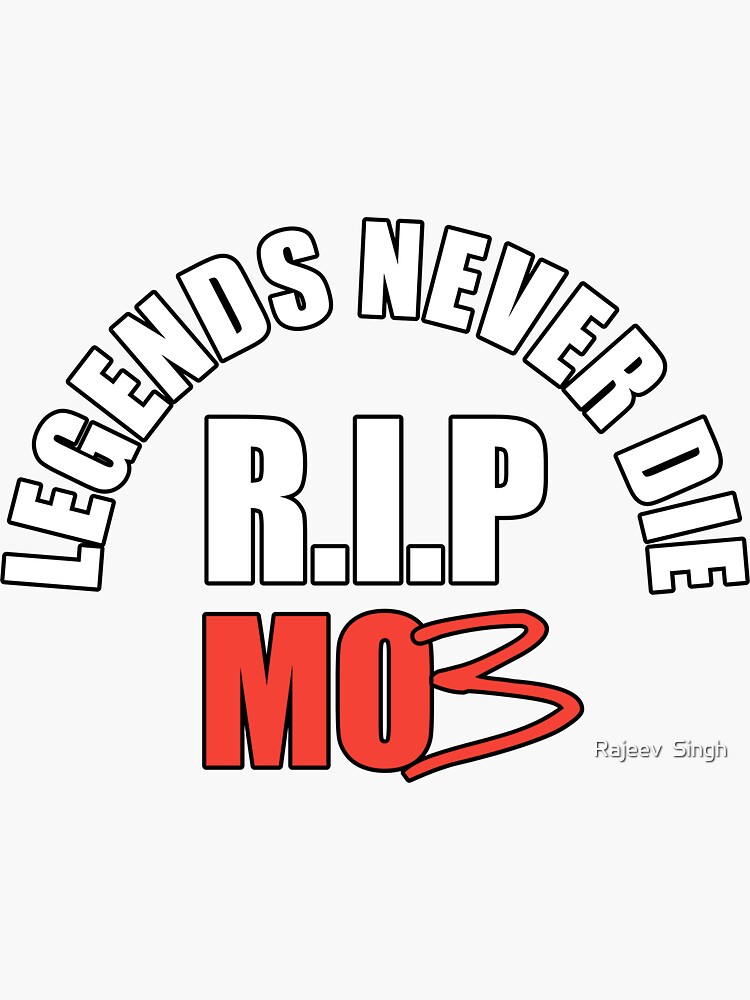 "Rip mo3" Sticker by Rajeev5025 | Redbubble