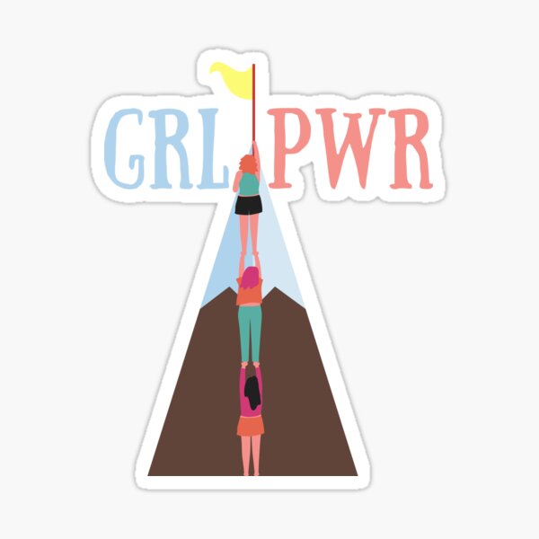 "Girl Power Grl Pwr feminist" Sticker for Sale by Tecnofa | Redbubble