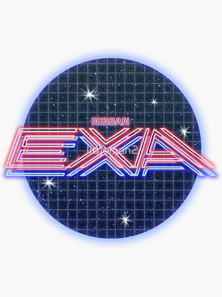 "Nissan EXA Neon Emblem" Sticker for Sale by lithoman2 | Redbubble