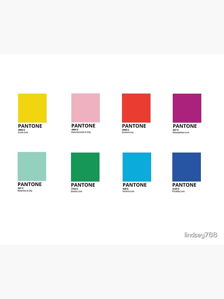 "London Underground Colors Pantone pack" Poster for Sale by lindsey788 ...