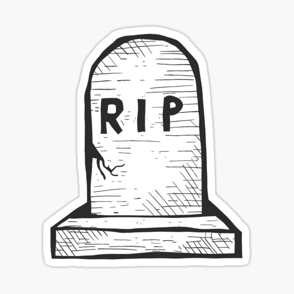 "Rip" Sticker for Sale by UnholyRadioHost | Redbubble