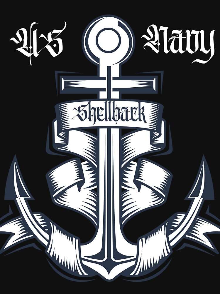 "Proud Navy Veteran Us Navy Salty Shellback Anchor" T-shirt for Sale by ...