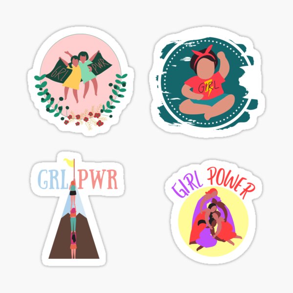 "Girl Power Grl Pwr feminist pack" Sticker for Sale by Tecnofa | Redbubble
