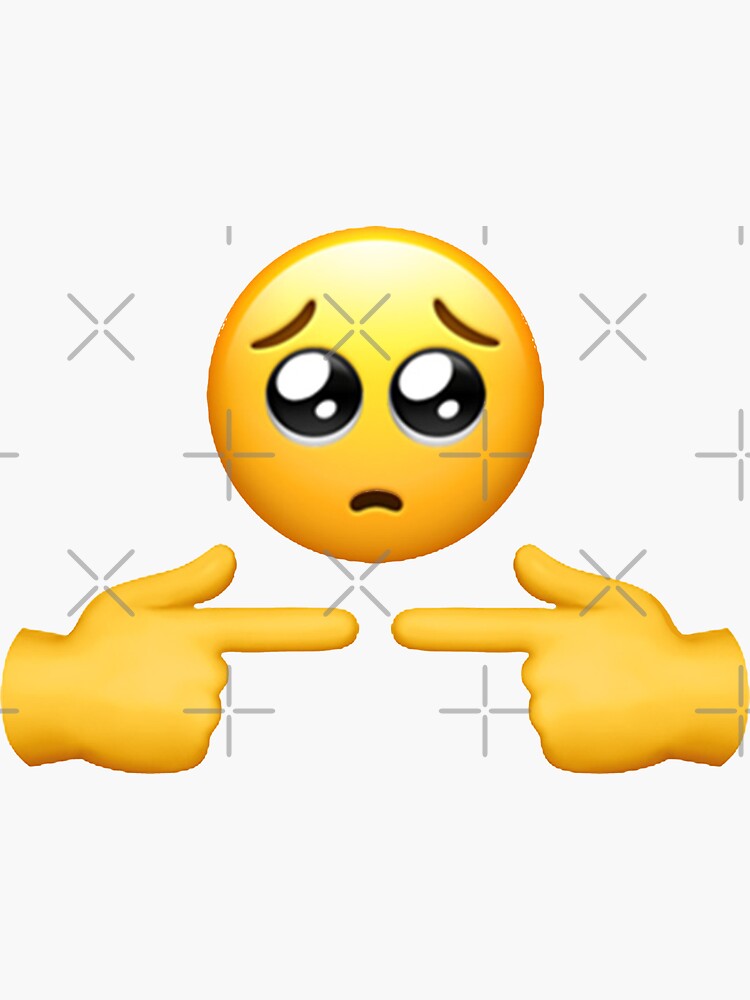 " The Shy fingers together on tiktok" Sticker for Sale by Th3shooter ...