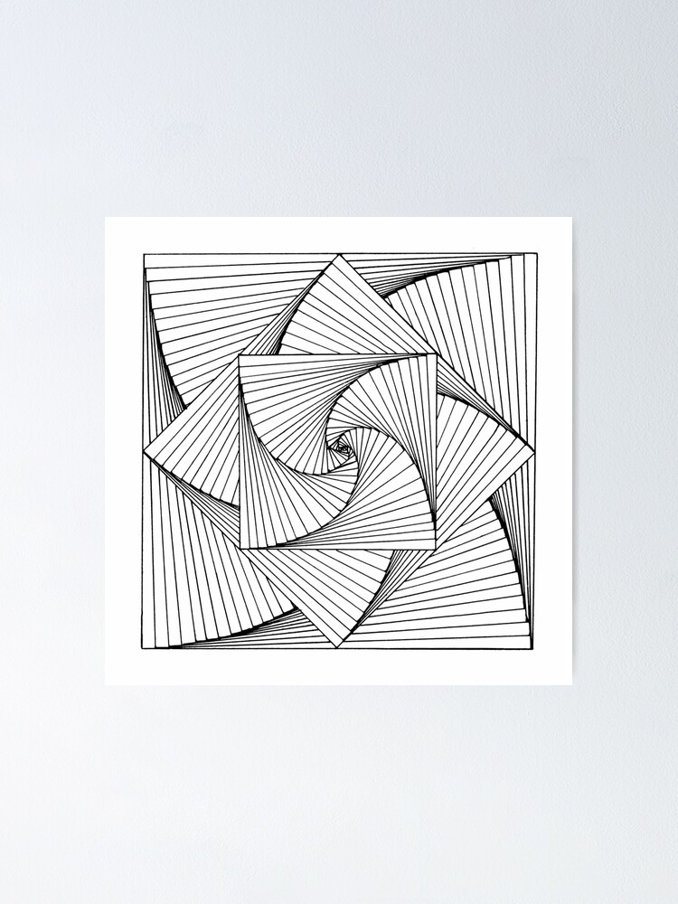 "Triple Square Optical Illusion" Poster for Sale by lumache | Redbubble