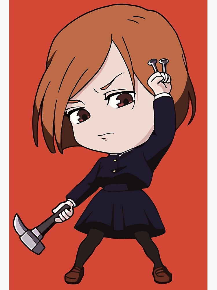 Lámina metálica «Nobara Kugisaki- Jujutsu Kaisen Chibi» de Chibify ...