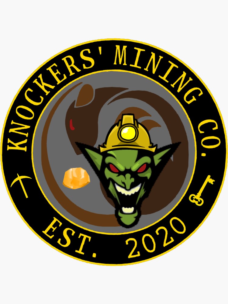 "Knockers' Mining Co logo" Sticker for Sale by Knockers-Co | Redbubble