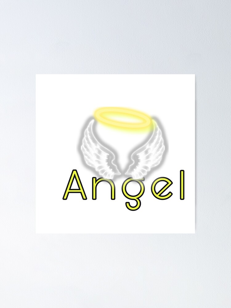 Angel” Merchandise " Poster for Sale by JomarysStickers | Redbubble