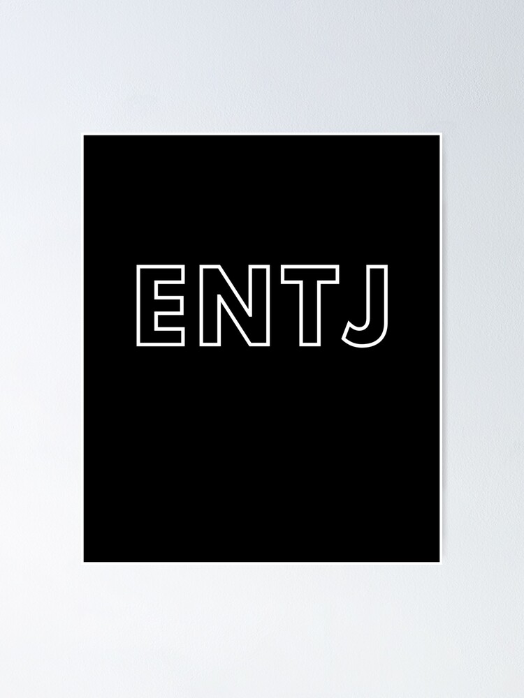 "ENTJ Personality Type Outline Design" Poster for Sale by AnnieDesignCo ...
