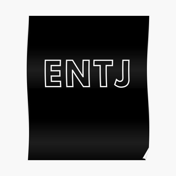 "ENTJ Personality Type Outline Design" Poster for Sale by AnnieDesignCo ...