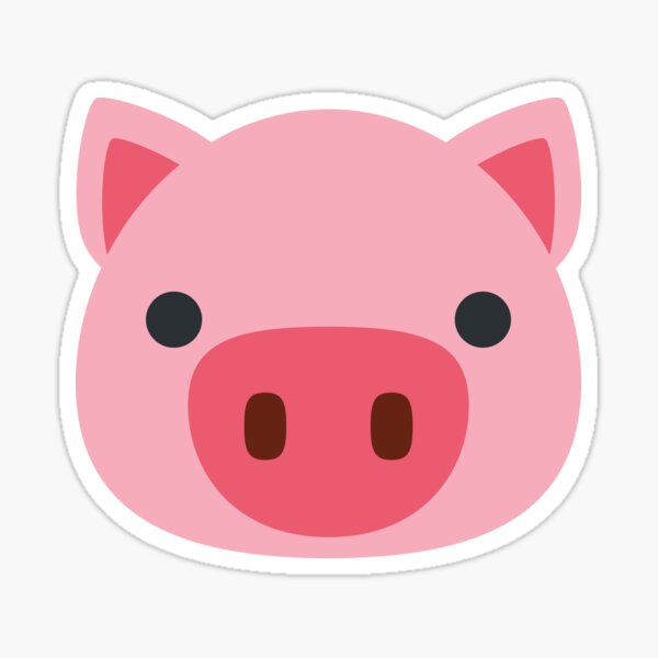 "Pig Face" Sticker by Stitchmoji | Redbubble