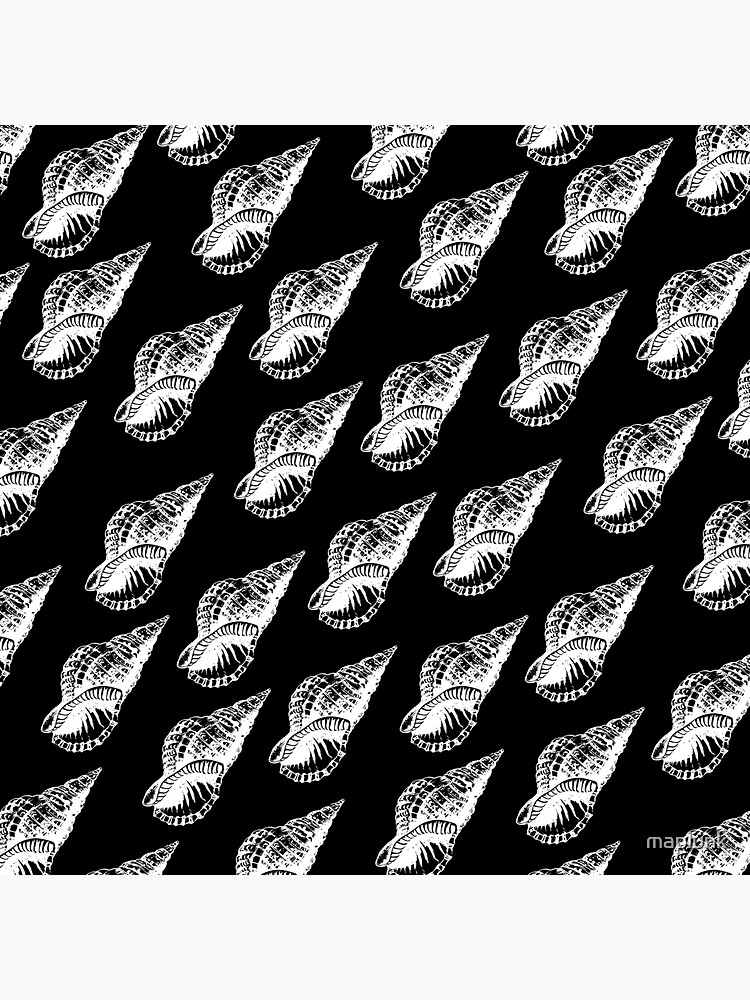 "tulip shell aloha print pattern black and white" Sticker for Sale by ...